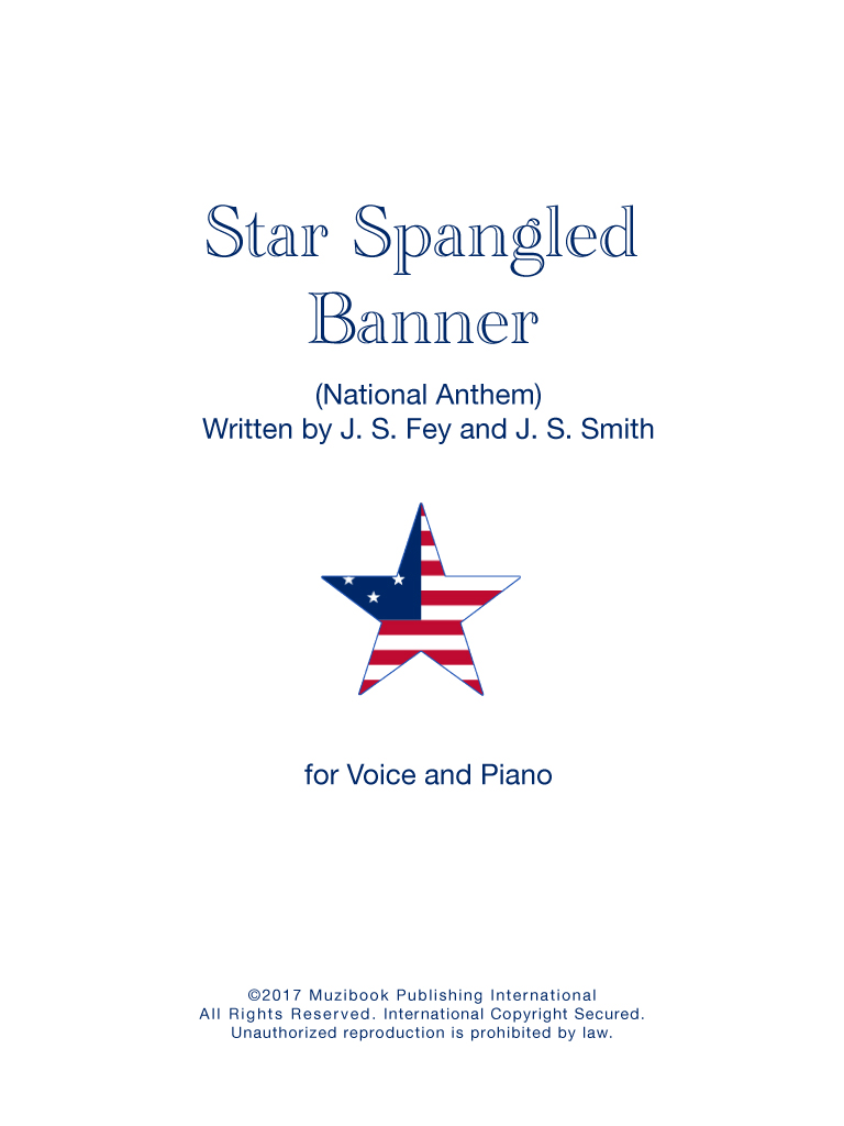 Star Spangled Banner - Voice and Piano - Francis Scott Key (EAN13 ...