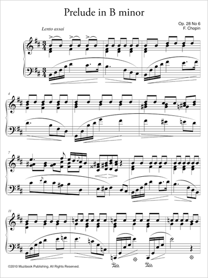 Prelude in B minor Op. 28 No. 6 - Piano - Frederic Chopin (EAN13 : 9786000017996) | Sheet Music ...
