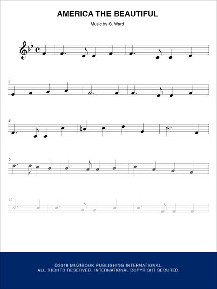 America the Beautiful - Trumpet - Samuel A. Ward (EAN13 : 3700681112807 ...