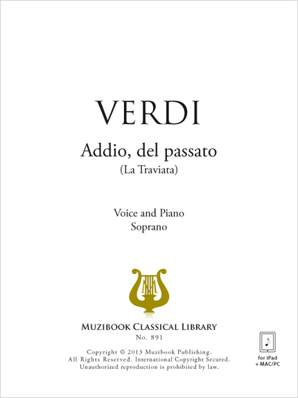 Addio, del passato - Voice and Piano - Guiseppe Verdi (EAN13 ...