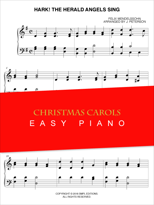 Hark! The Herald Angels Sing (Easy Piano) - Piano - Felix Mendelssohn ...