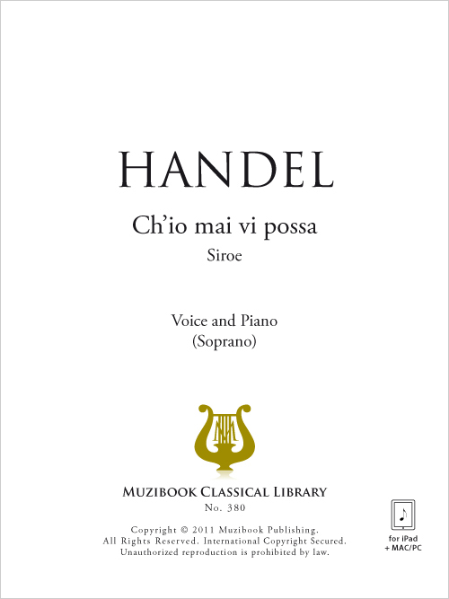 Ch'io mai vi possa - Voice and Piano - Georg Friedrich Handel (EAN13 : 9786000015961) | Sheet ...