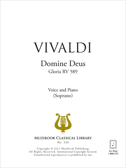 Domine Deus - Voice and Piano - Antonio Vivaldi (EAN13 : 3700681102150 ...