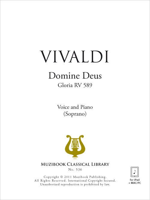 Domine Deus - Voice and Piano - Antonio Vivaldi (EAN13 : 3700681102150 ...