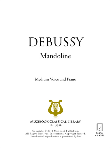 Mandoline - Medium Voice and Piano - Claude Debussy (EAN13 ...