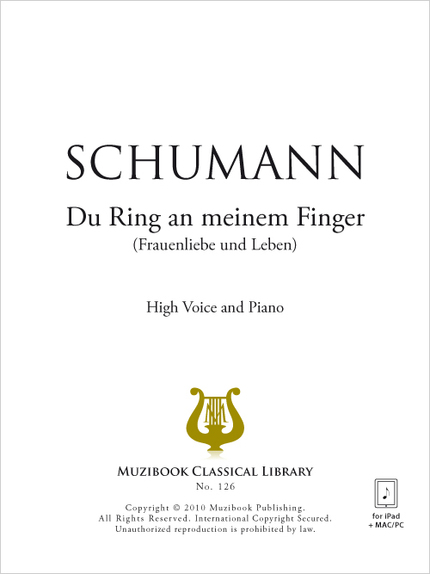 Du Ring an meinem Finger - High Voice and Piano - Robert Schumann ...