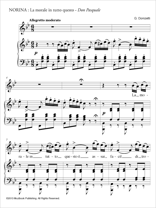 La morale in tutto questo - Voice and Piano - Gaetano Donizetti (EAN13 : 3700681106080) | Sheet ...