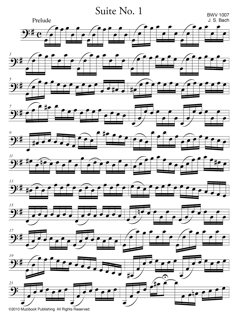 Suite No 1 Bwv 1007 Cello Solo Johann Sebastian Bach Ean13